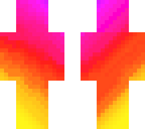 Yellow to red to purple gradient | Minecraft Skin