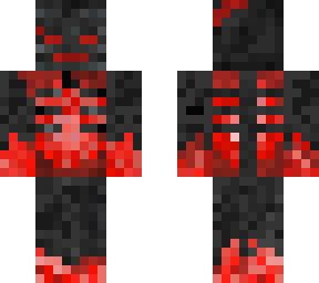 Red Flame Burning Wither Skeleton Minecraft Skins