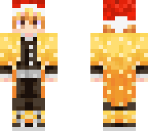 Christmas Zenitsu - Demon Slayer | Minecraft Skin