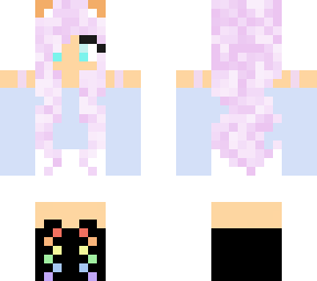Cute pastel fox girl | Minecraft Skin