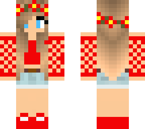 Red Skin -Girl | Minecraft Skin