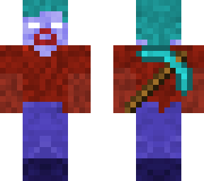 Herobrine pickaxe blood | Minecraft Skin