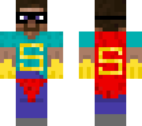 Superhero Steve + Gloves | Minecraft Skin