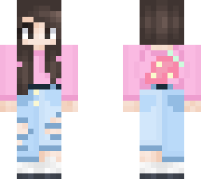 Cute Girl Strawberry | Minecraft Skin