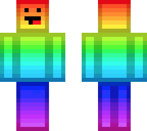 derpy rainbow skeppy! | Minecraft Skin