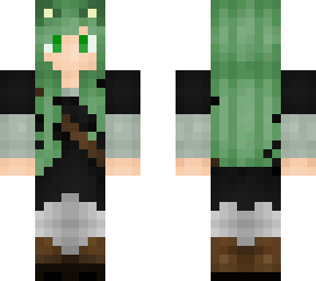 Felina (green hair) | Minecraft Skin