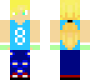 Blonde Boy with a Ponytail | Minecraft Skin