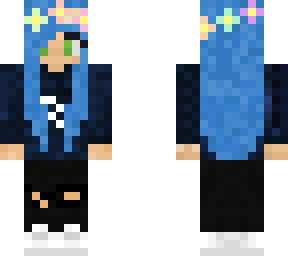 Elina with blue hair | Minecraft Skin