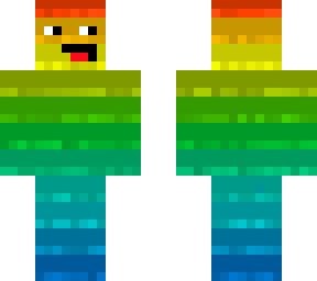 Rainbow gummy worm | Minecraft Skin