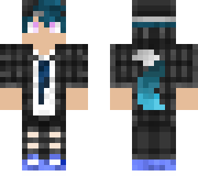 Blue Wolf Boy | Minecraft Skin