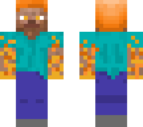 Fire Steve (2) | Minecraft Skin