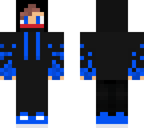 Red Mask And Black Hood | Minecraft Skin