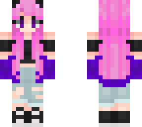 Cat Girl Pink | Minecraft Skins