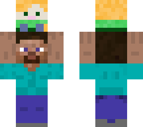 steve holding alex | Minecraft Skins