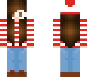 Girl version of where's waldo | Minecraft Skin