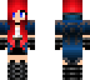 Red hair blue eyes girl | Minecraft Skin