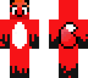 Red Furry Fox Girl remake | Minecraft Skin