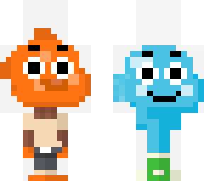 gumball and darwin | Minecraft Skins