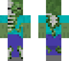Real Half-Skeleton Zombie | Minecraft Skin