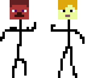 Steve and Alex stick | Minecraft Skin