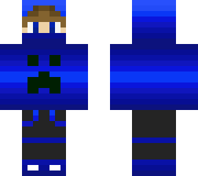 Blue Gradient Hoodie | Minecraft Skin