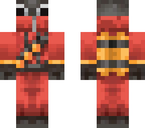 Cute Suit RED Pyro | Minecraft Skin
