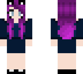 Alora with purple hair | Minecraft Skin