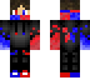 red and blue fire | Minecraft Skin