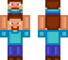Steve Carry Steve (Detail) | Minecraft Skin