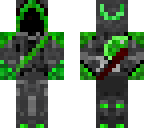 Green &black assassin | Minecraft Skin