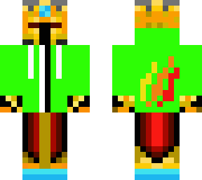 king with preston fire merch jumper | Minecraft Skin