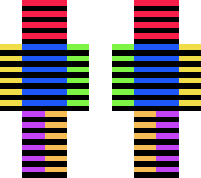 Striped Colours | Minecraft Skin