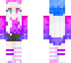 Pink Purple and Blue | Minecraft Skin