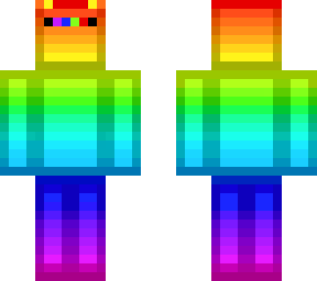 Mildly deformed rainbow boi | Minecraft Skin
