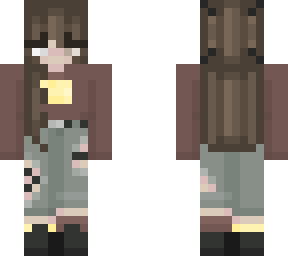 Fishy Fishnet Girl (long hair 2) | Minecraft Skin