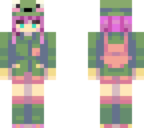Cute Frog Girl Mob | Minecraft Skin