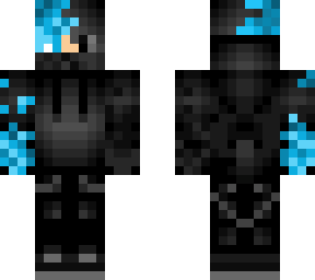 light-blue black ninja boy | Minecraft Skin