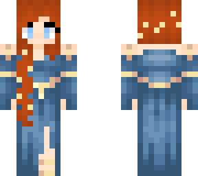 Redhead Medieval Dress | Minecraft Skin