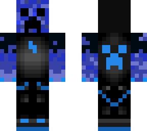 Minecraft Blue Fire Creeper Skin