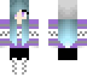 Katelyn with purple | Minecraft Skin