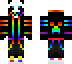 Rainbow panda | Minecraft Skin