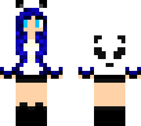 Blue panda girl | Minecraft Skin
