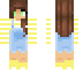 cute overall girl | Minecraft Skin