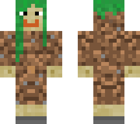 dirt block girl | Minecraft Skin