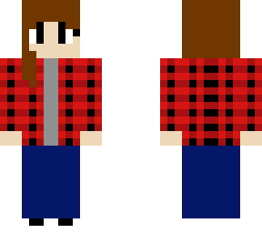 Female with flannel shirt | Minecraft Skin