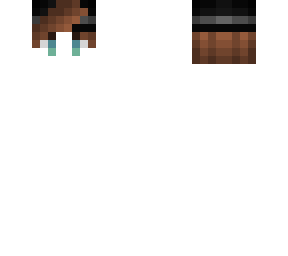 Hair & Hat Base - Brown Hair overlay - Black hat | Minecraft Skin