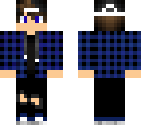Hot Blue Flannel Boy | Minecraft Skin