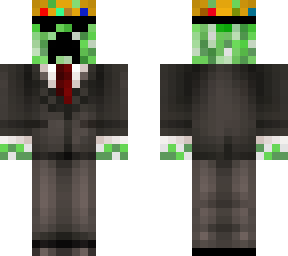 minecraft creeper goon with crown | Minecraft Skin