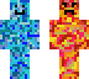 2Face water&fire | Minecraft Skin