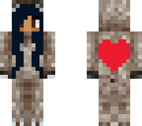 sloth girl heart | Minecraft Skin